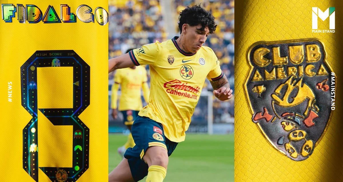 Club America x Pac-Man นำเขาวงกตและฟอนต์ในเกม มาใช้เป็นเบอร์เสื้อและ ...